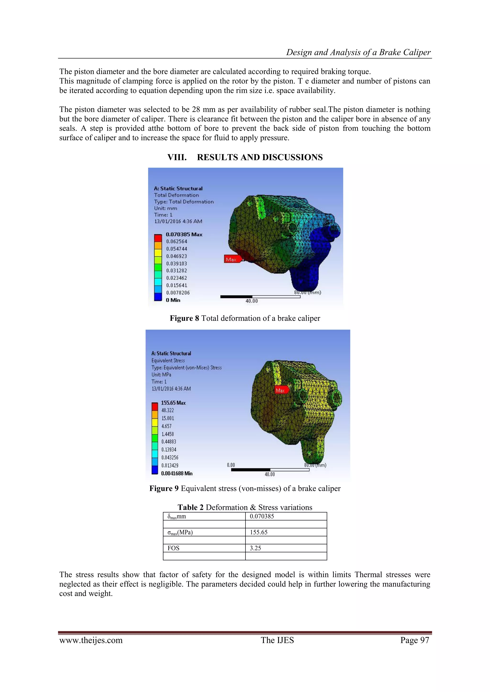 Design and Analysis of a Brake Caliper | PDF