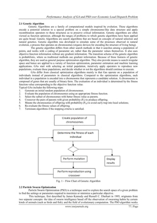 Performance Analysis of GA and PSO over Economic Load Dispatch Problem | PDF