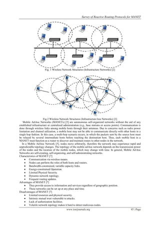Survey of Reactive Routing Protocols for MANET | PDF