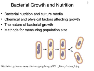 Bacterial Growth and Nutrition | PPT