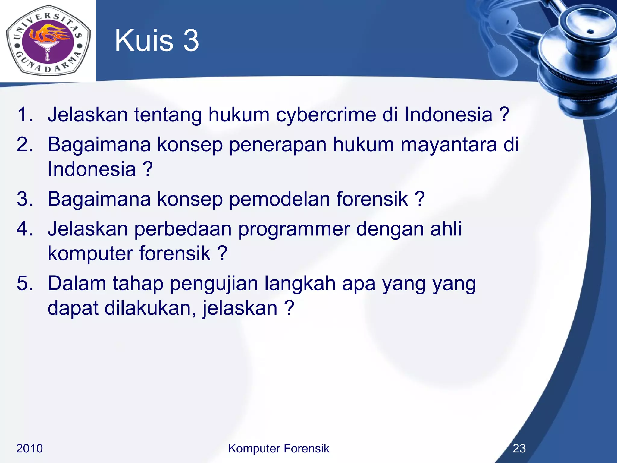 M05 metode komputer forensik | PPT