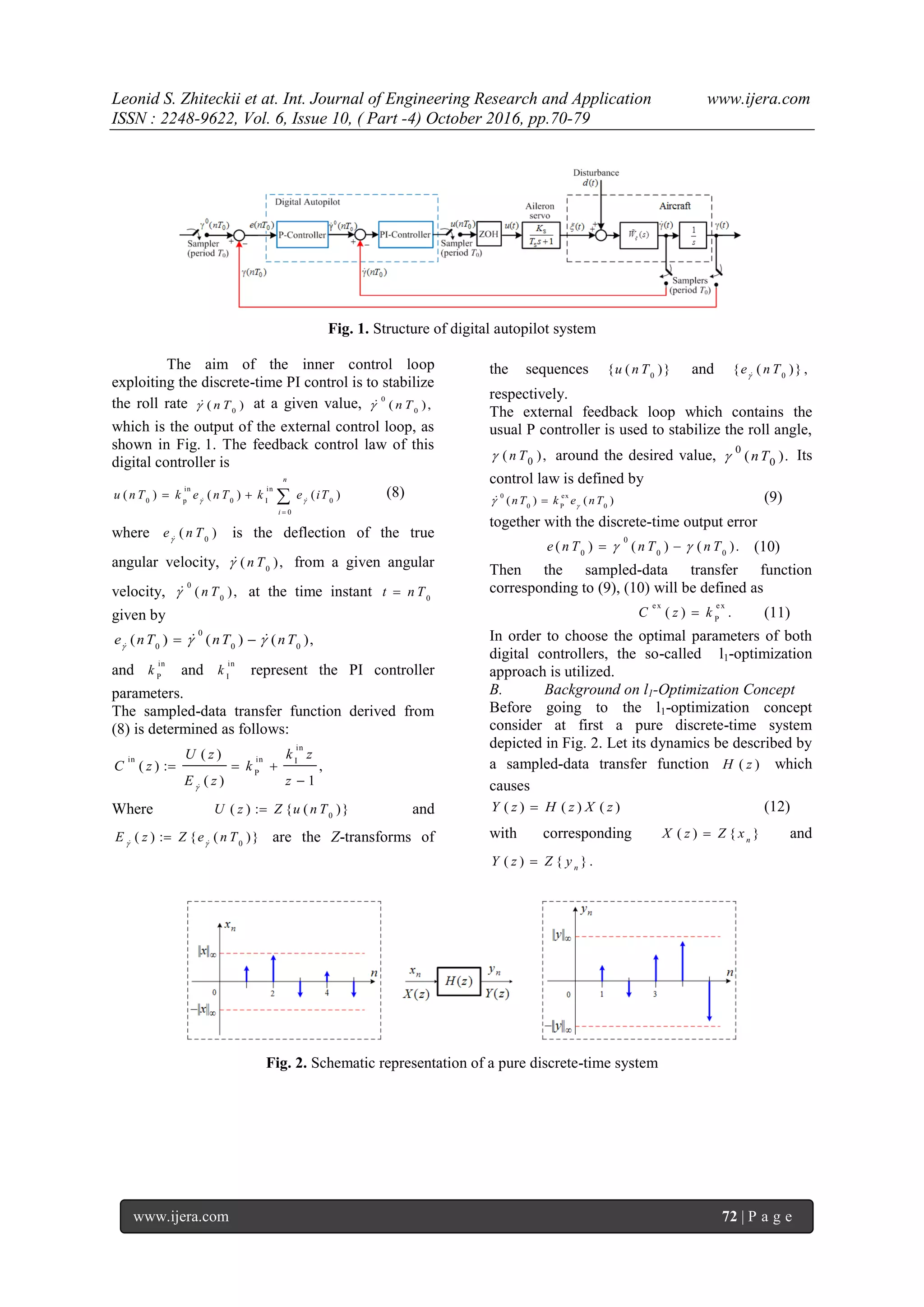 Design Of Digital Autopilot For Lateral Motion Control Of An Aircraft
