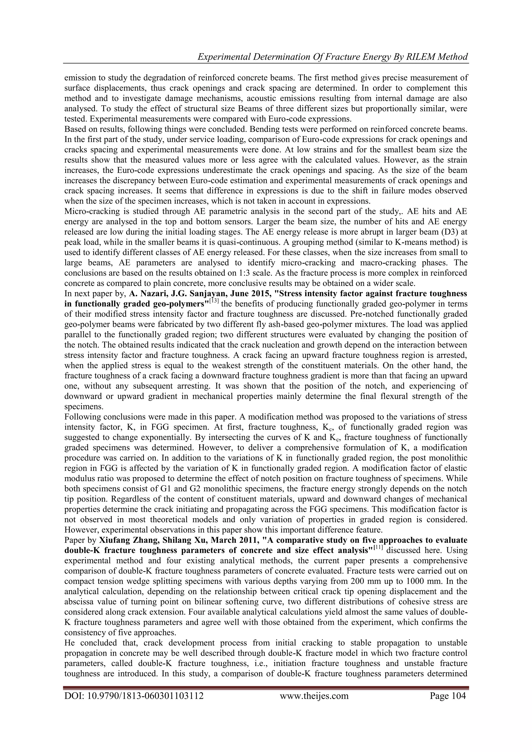 Experimental Determination of Fracture Energy by RILEM Method | PDF
