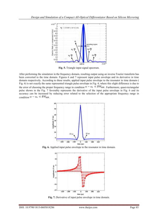 Design and Simulation of a Compact All-Optical Differentiator Based on ...