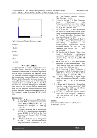Binarization of Document Image | PDF