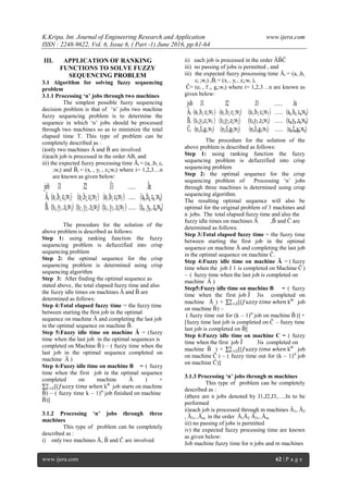 Fuzzy Sequencing Problem Using Generalized Triangular Fuzzy Numbers | PDF