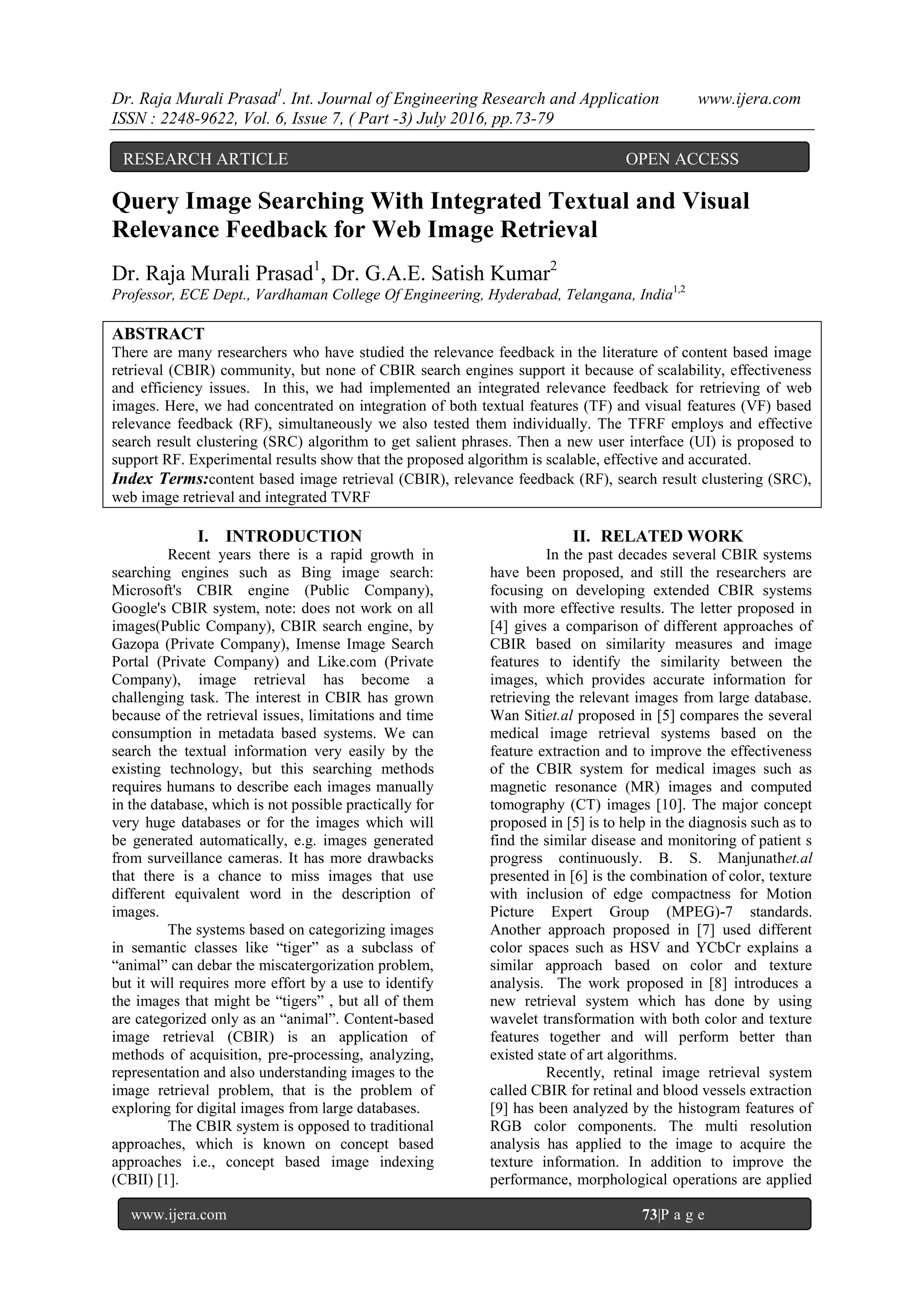 Query Image Searching With Integrated Textual and Visual Relevance Feedback for Web Image ...