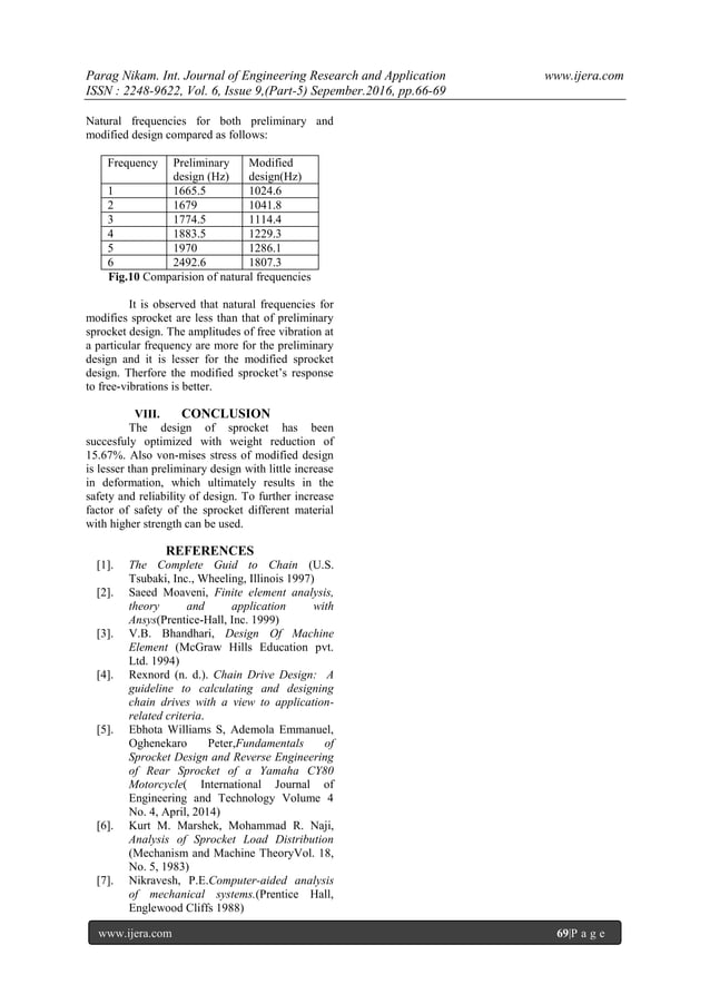 Design Optimization Of Chain Sprocket Using Finite Element Analysis Pdf
