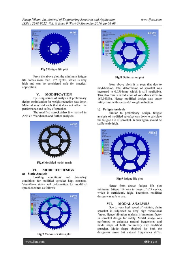 Design Optimization Of Chain Sprocket Using Finite Element Analysis | PDF