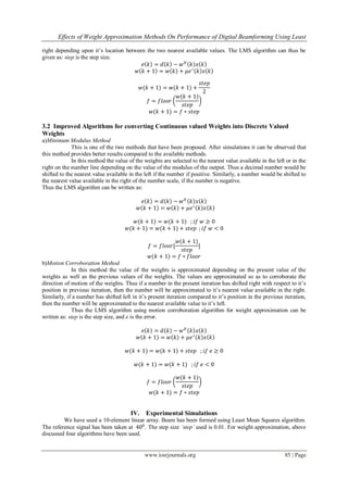 Effects of Weight Approximation Methods on Performance of Digital Beamforming Using Least Mean ...