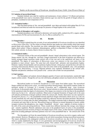 Studies on the mycorrhiza of Geodorum densiflorum (Lam.) Schltr. from ...