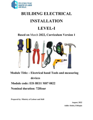 M07 Electrical hand Tools - Copy.for level one | PDF