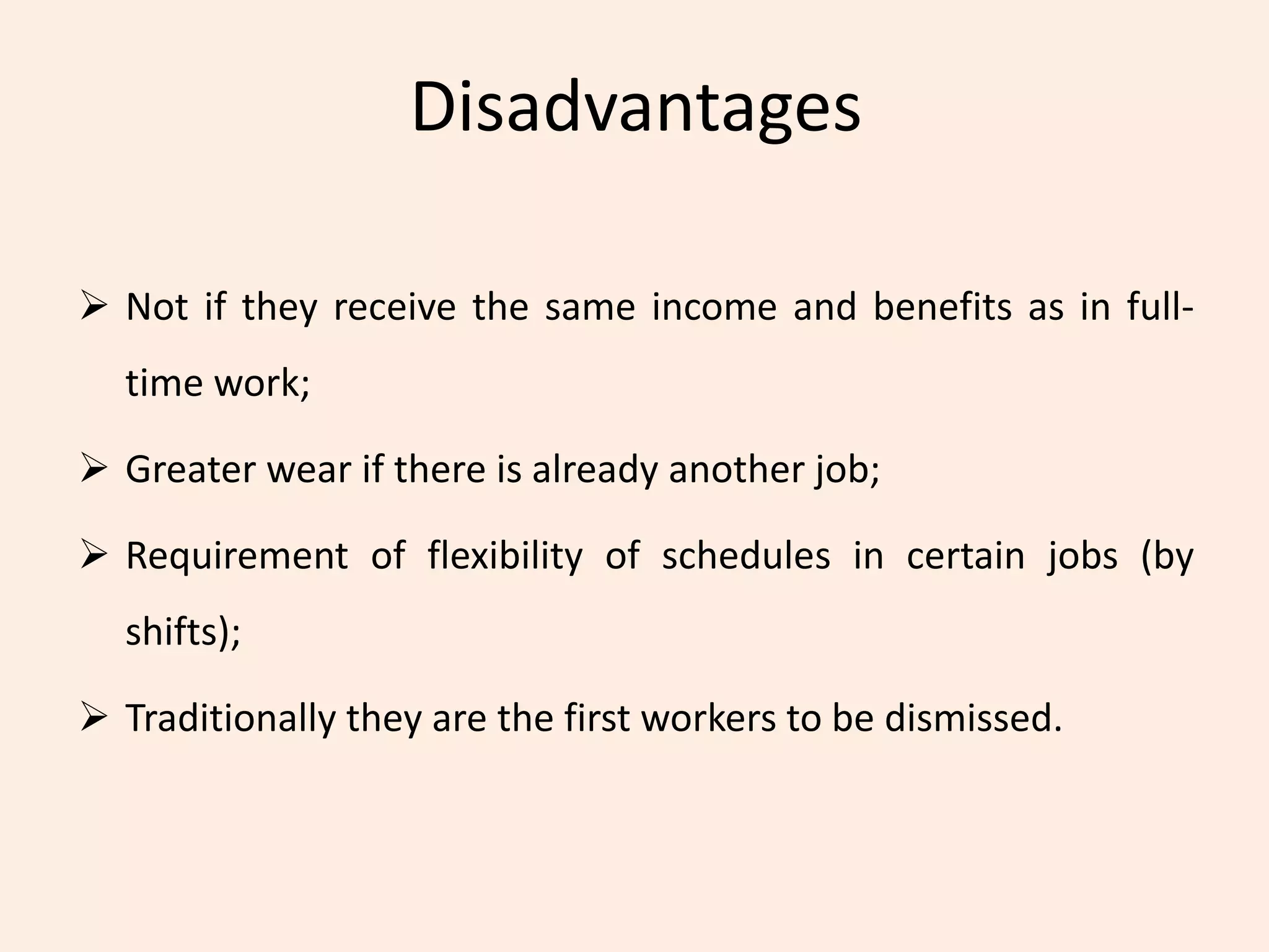 Advantages and Disadvantages of Part-Time | PPTX