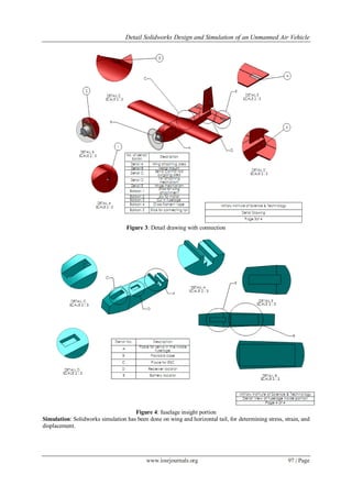 Detail Solidworks Design and Simulation of an Unmanned Air Vehicle | PDF