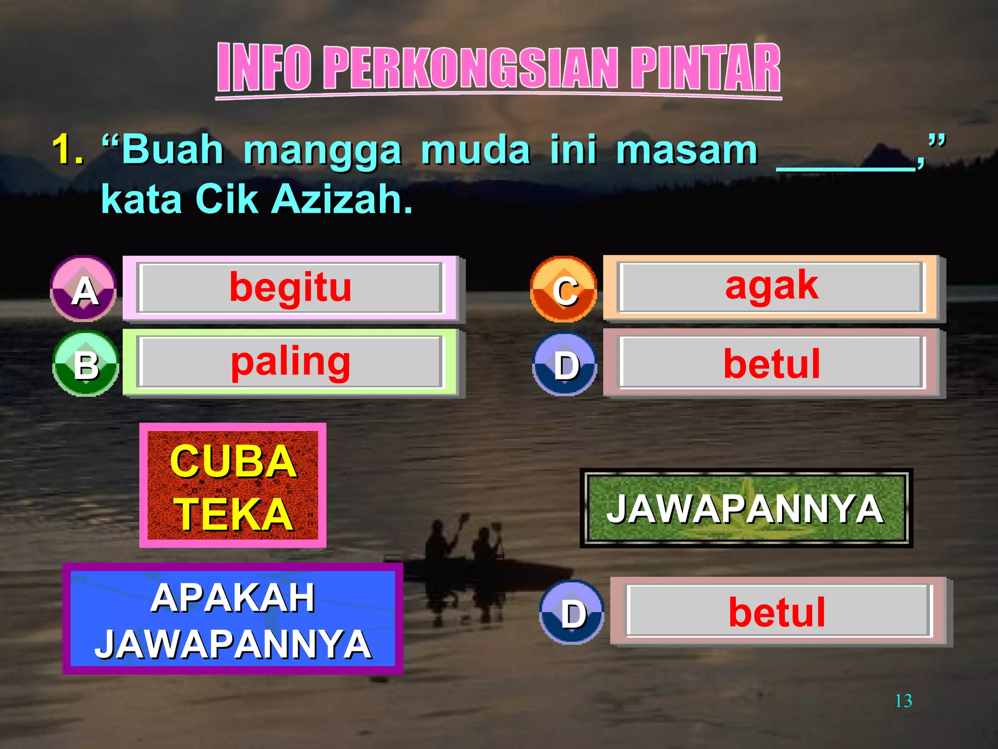 Aplikasi Kata Keterangan | PPT