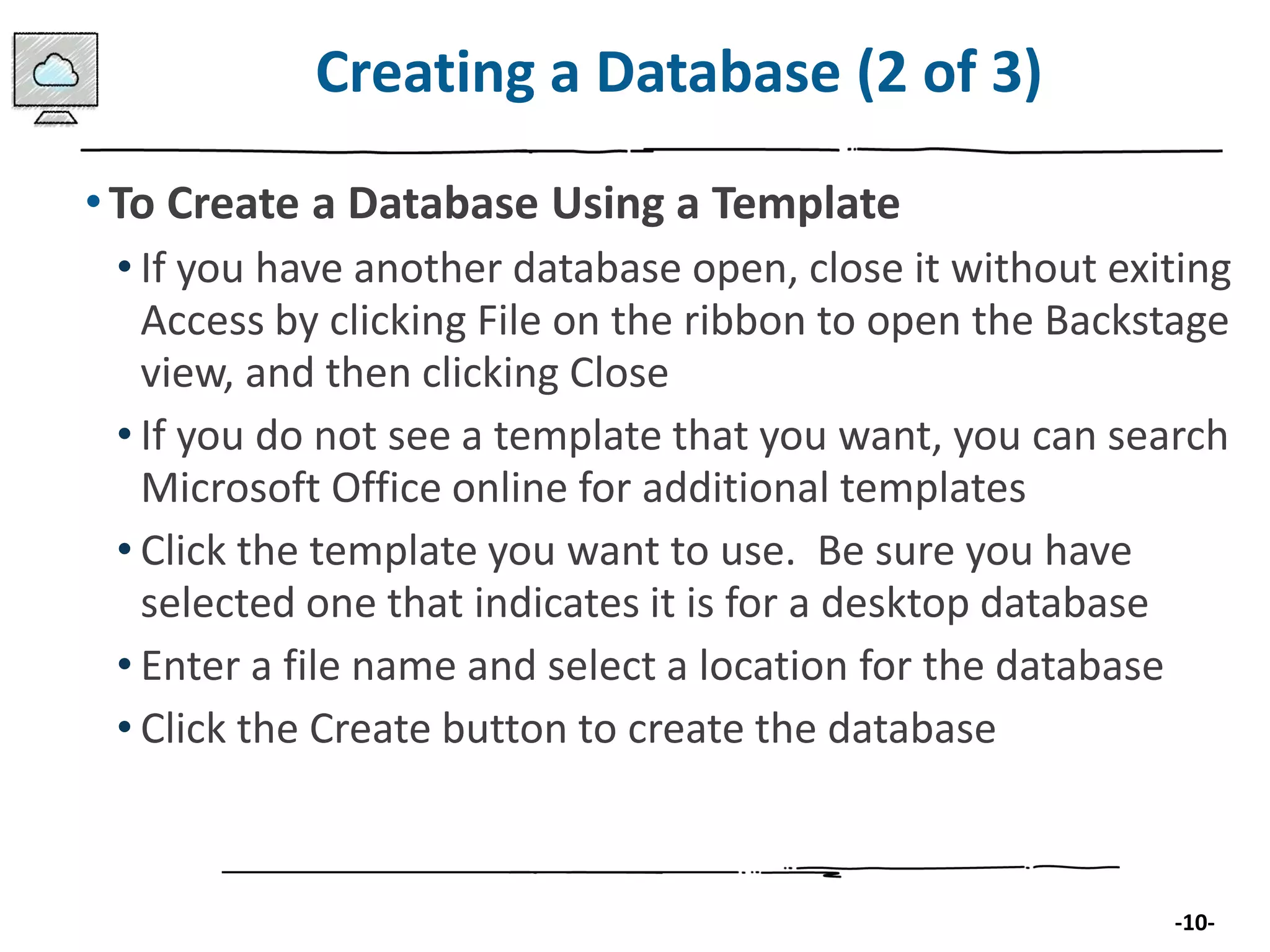 M0DULE 1-MS ACCESS Databases and Database Objects.pdf | Databases ... M0DULE 1-MS ACCESS Databases and Database Objects.pdf | Databases ...