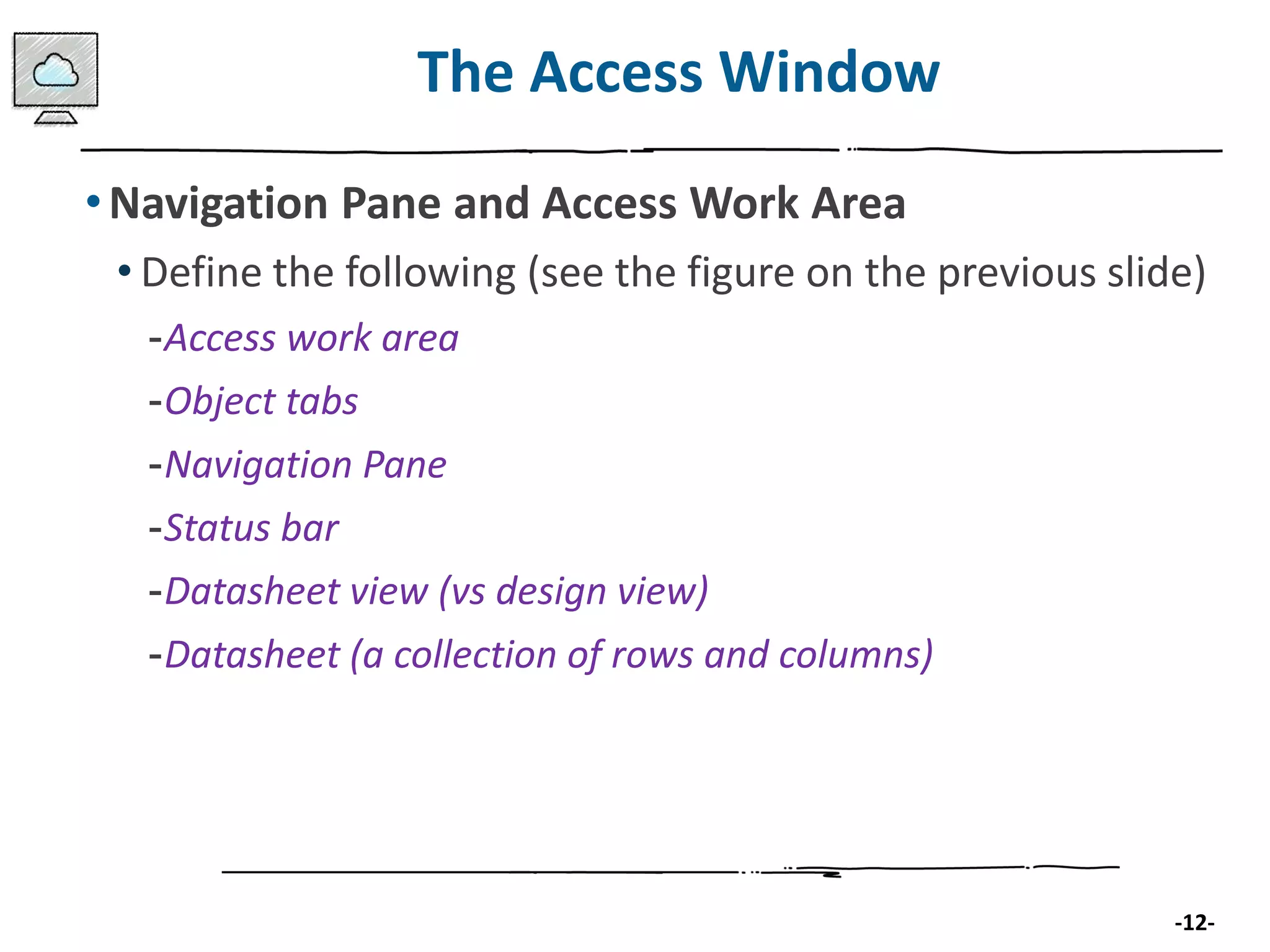 M0dule 1 Ms Access Databases And Database Objectspdf Databases Computer Software And