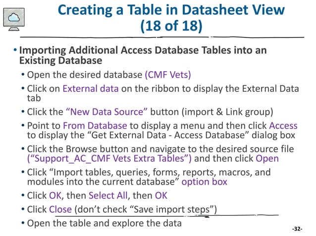 M0DULE 1-MS ACCESS Databases and Database Objects.pdf | Databases | Computer Software and ...