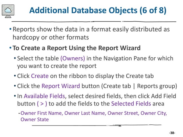 M0DULE 1-MS ACCESS Databases and Database Objects.pdf | Databases | Computer Software and ...
