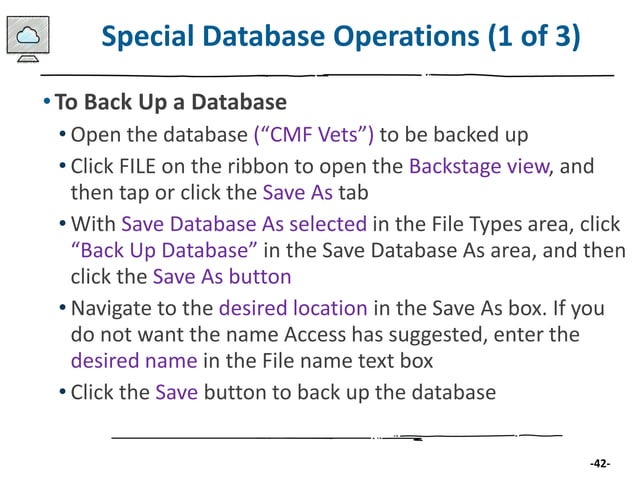 M0DULE 1-MS ACCESS Databases and Database Objects.pdf | Databases | Computer Software and ...