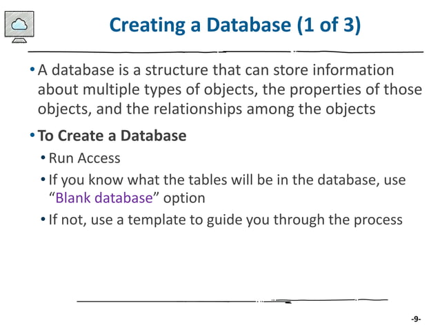 M0DULE 1-MS ACCESS Databases and Database Objects.pdf | Databases | Computer Software and ...
