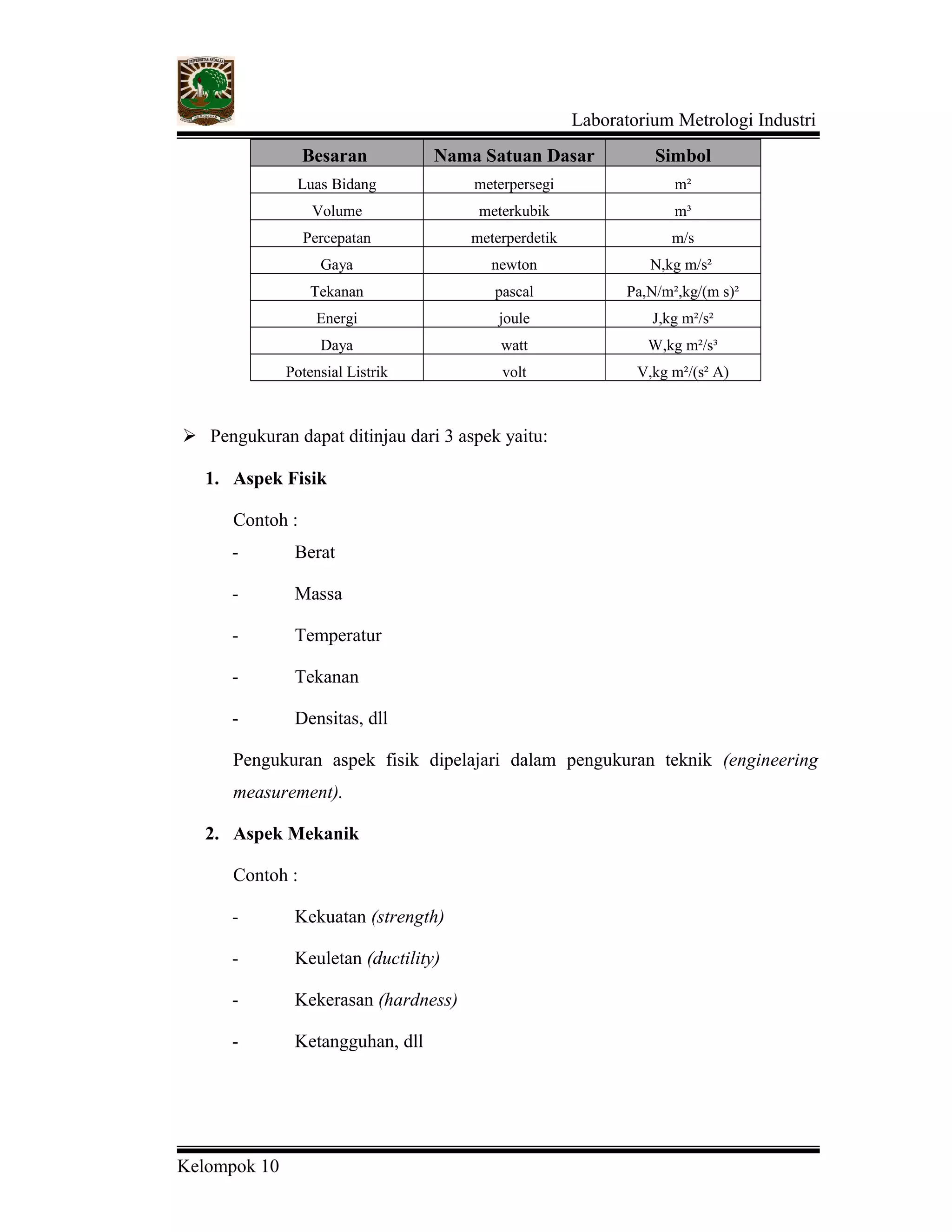 M0 teori dasar pengukuran | DOC