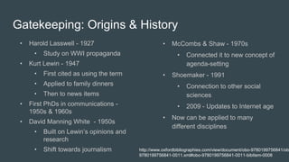 Cultivation Theory & Gatekeeping Discussion | PPTX