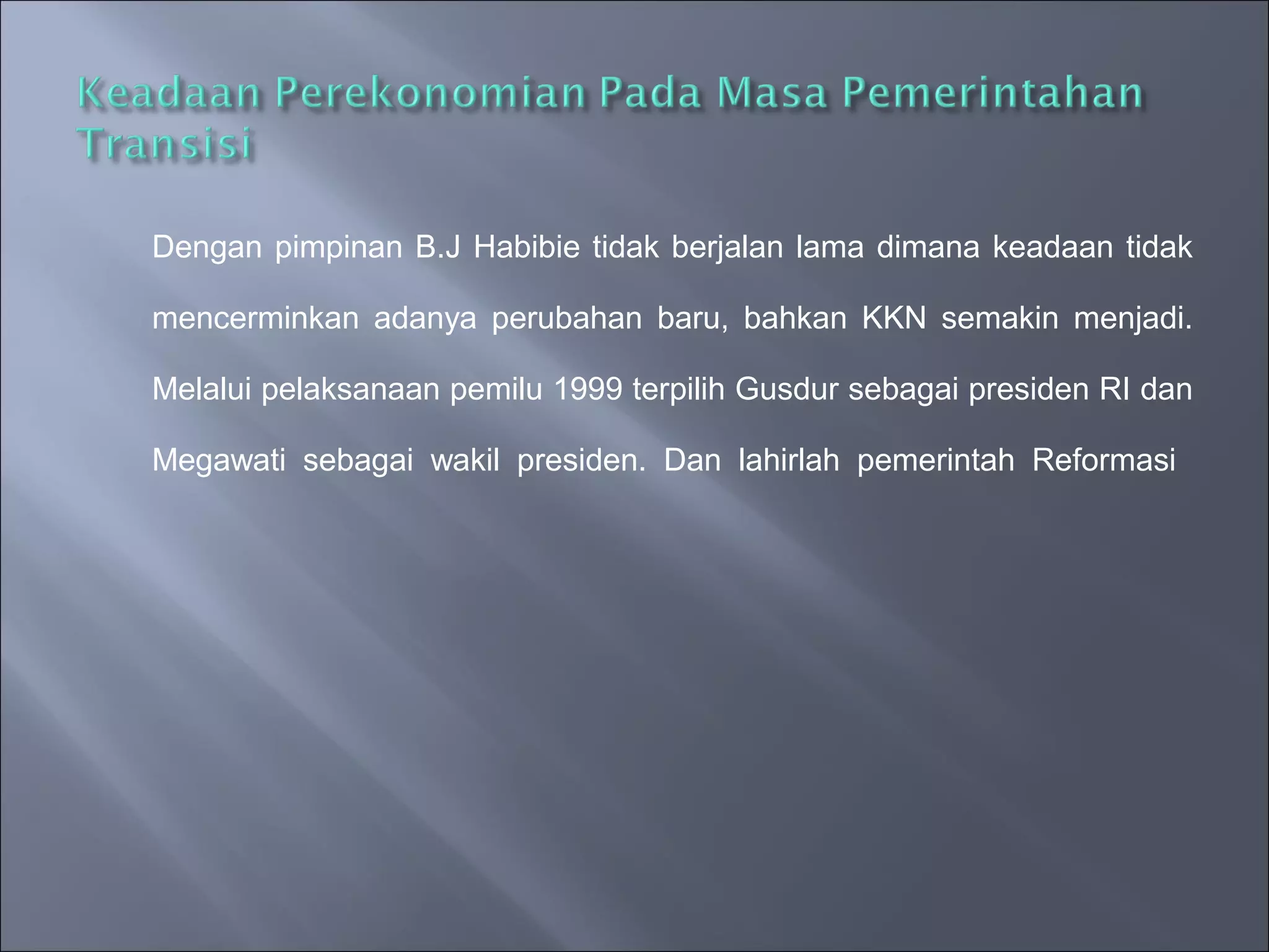 M1. gambaran perekonomian indonesia | PPT