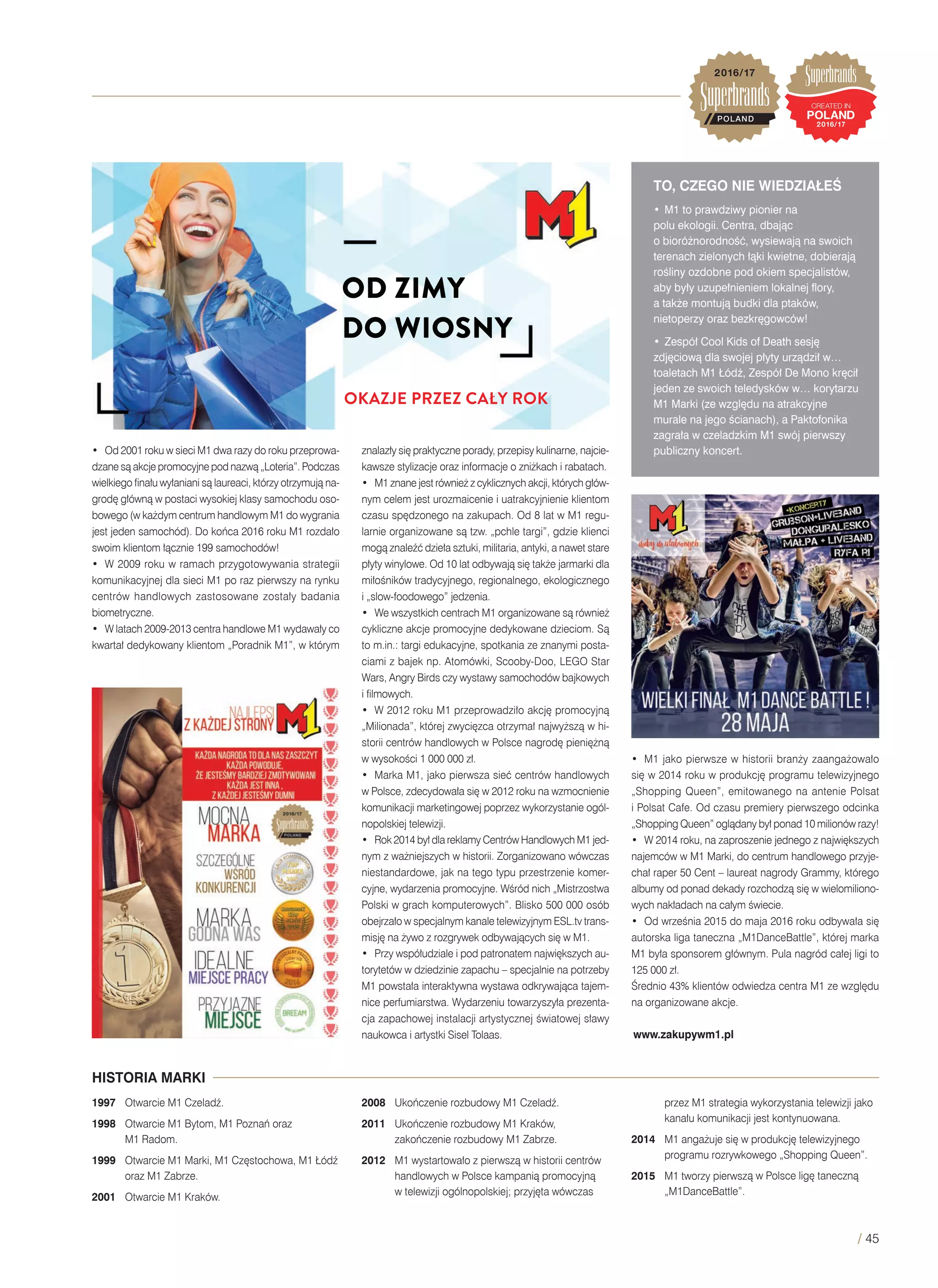 Case study marki M1 z Albumu Superbrands Polska 2017 | PDF
