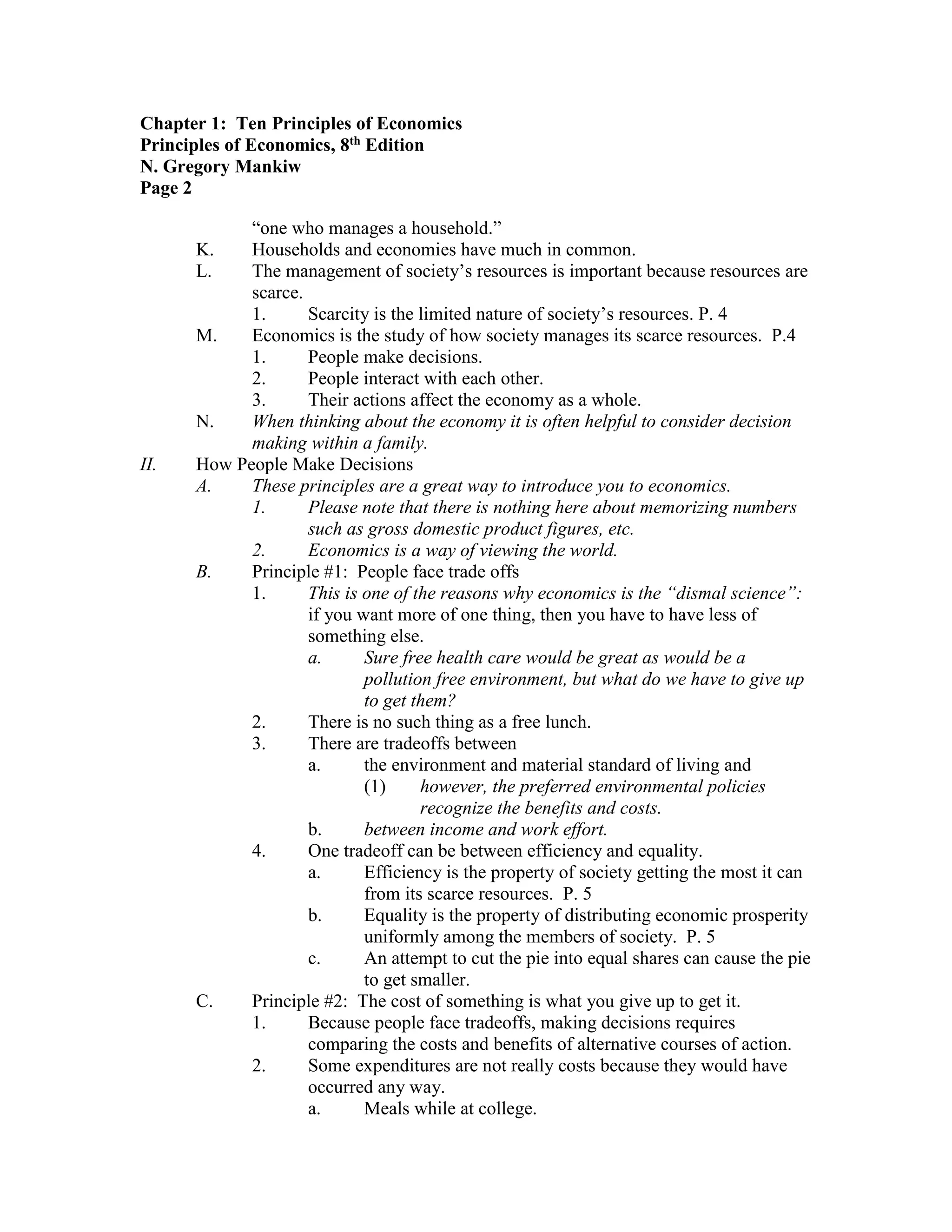 Ten Principles of Economics | PDF