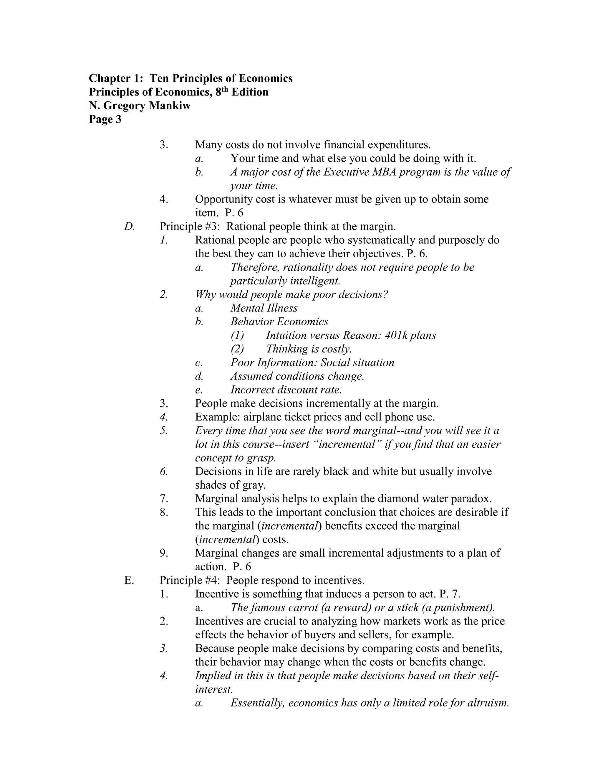 Ten Principles of Economics | PDF