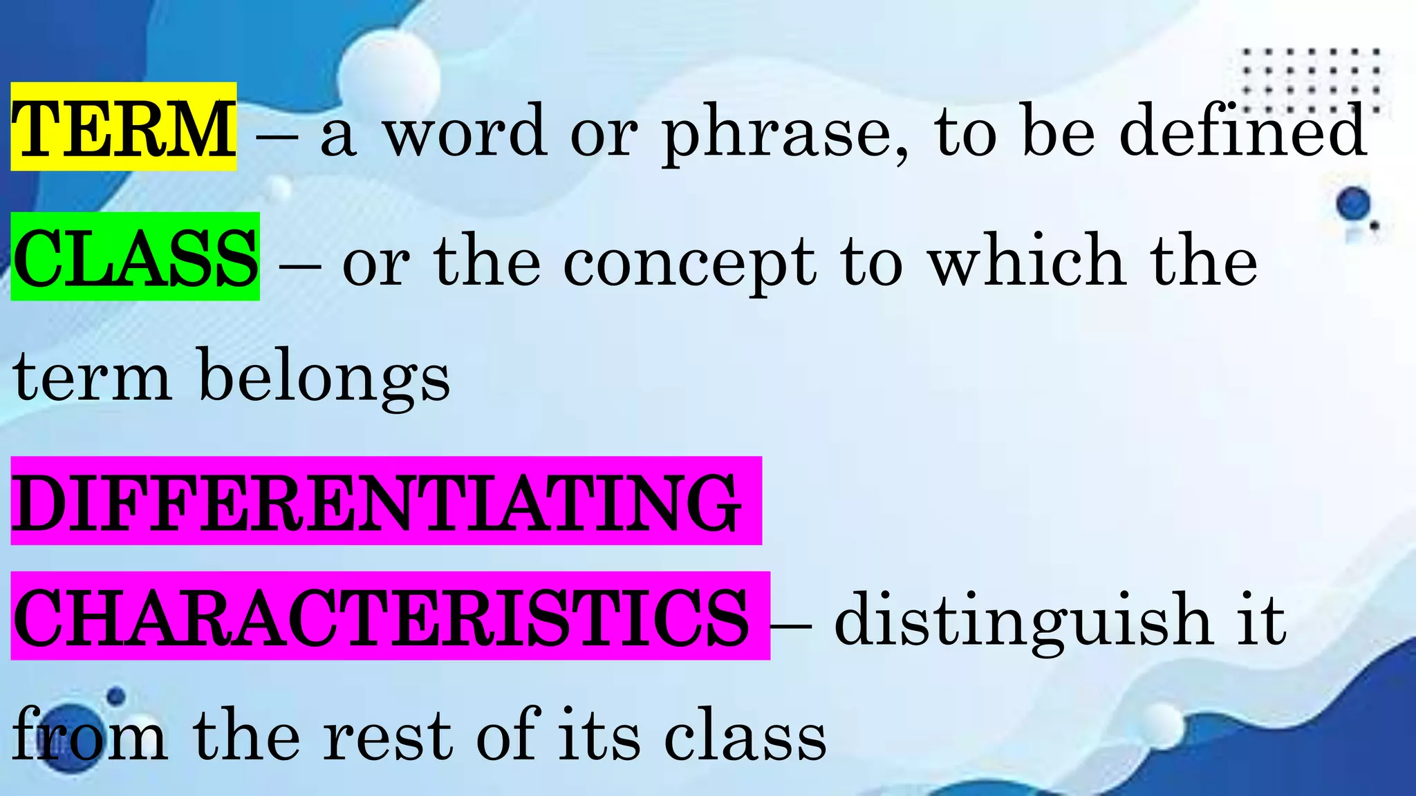 M1-Using Correct Grammar in Making Definitions.pptx | Geology | Science