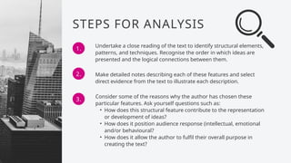 Analyzing and Evaluating Text Structures | PPTX