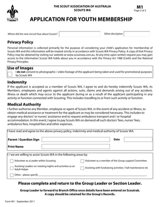 M1 -application_for_youth_membership_-_sep11 | PDF