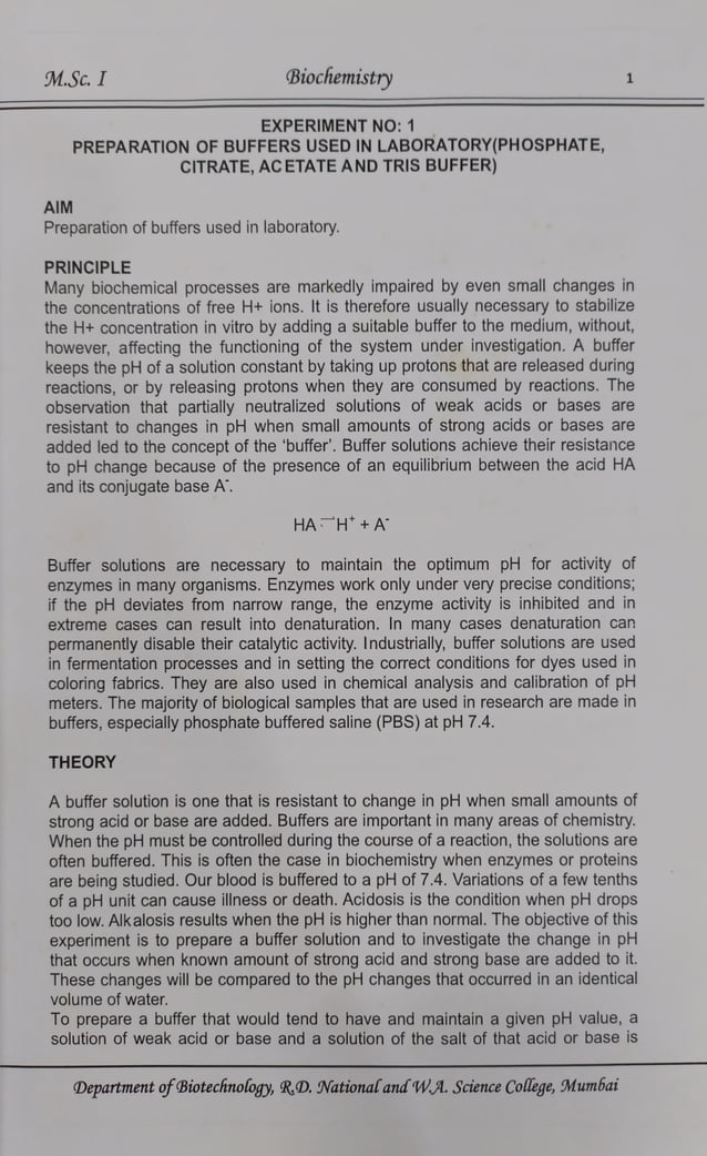 M1 -Biochemistry | PDF
