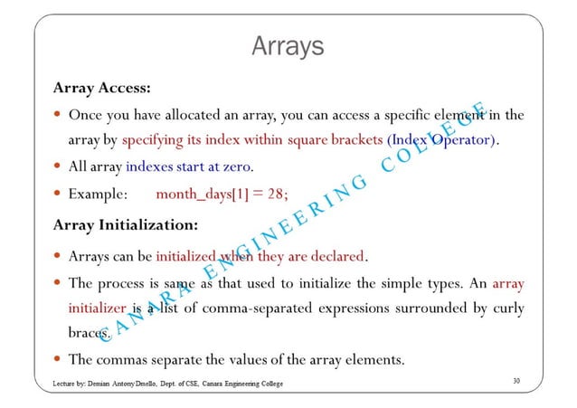 Data Types, Variables, and Arrays in JAVA | PPT