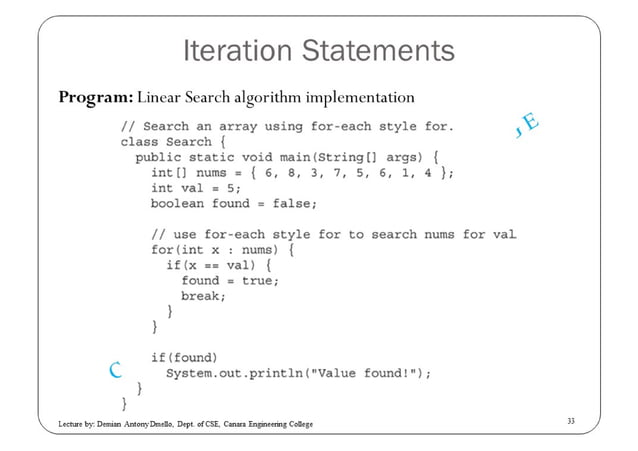Control Statements In Java Ppt
