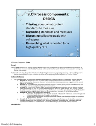 M1-Designing-SLOs-13NOV13 | PDF