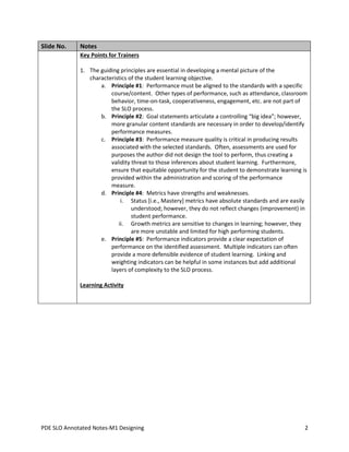 M1 Designing Trainer Notes | PDF