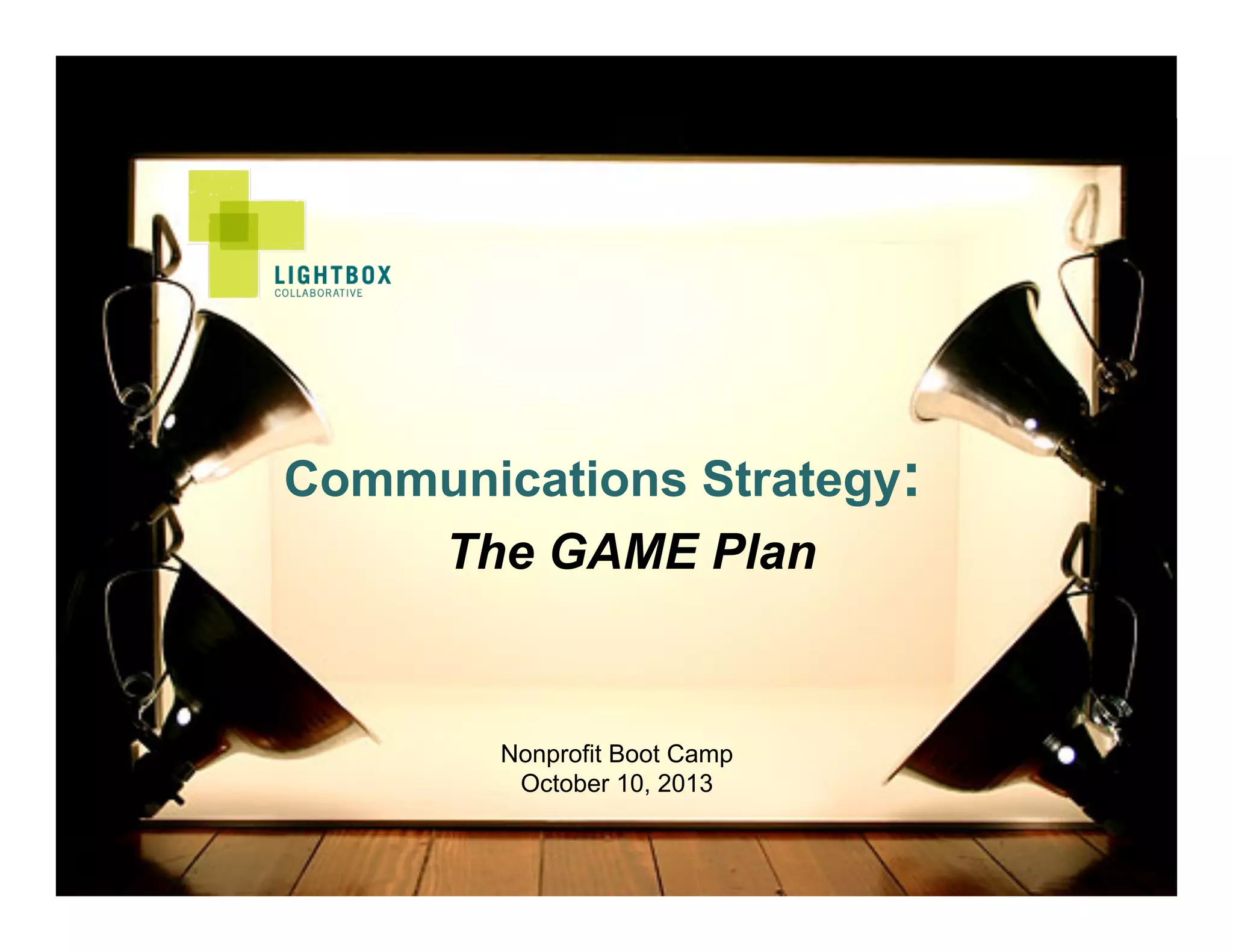 Your Communications GAME Plan | PDF