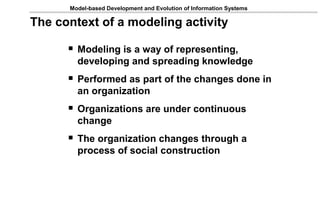 Model-based Development and Evolution of Information Systems ...