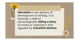 READING AND WRITING SKILLS NARRATION.PPT