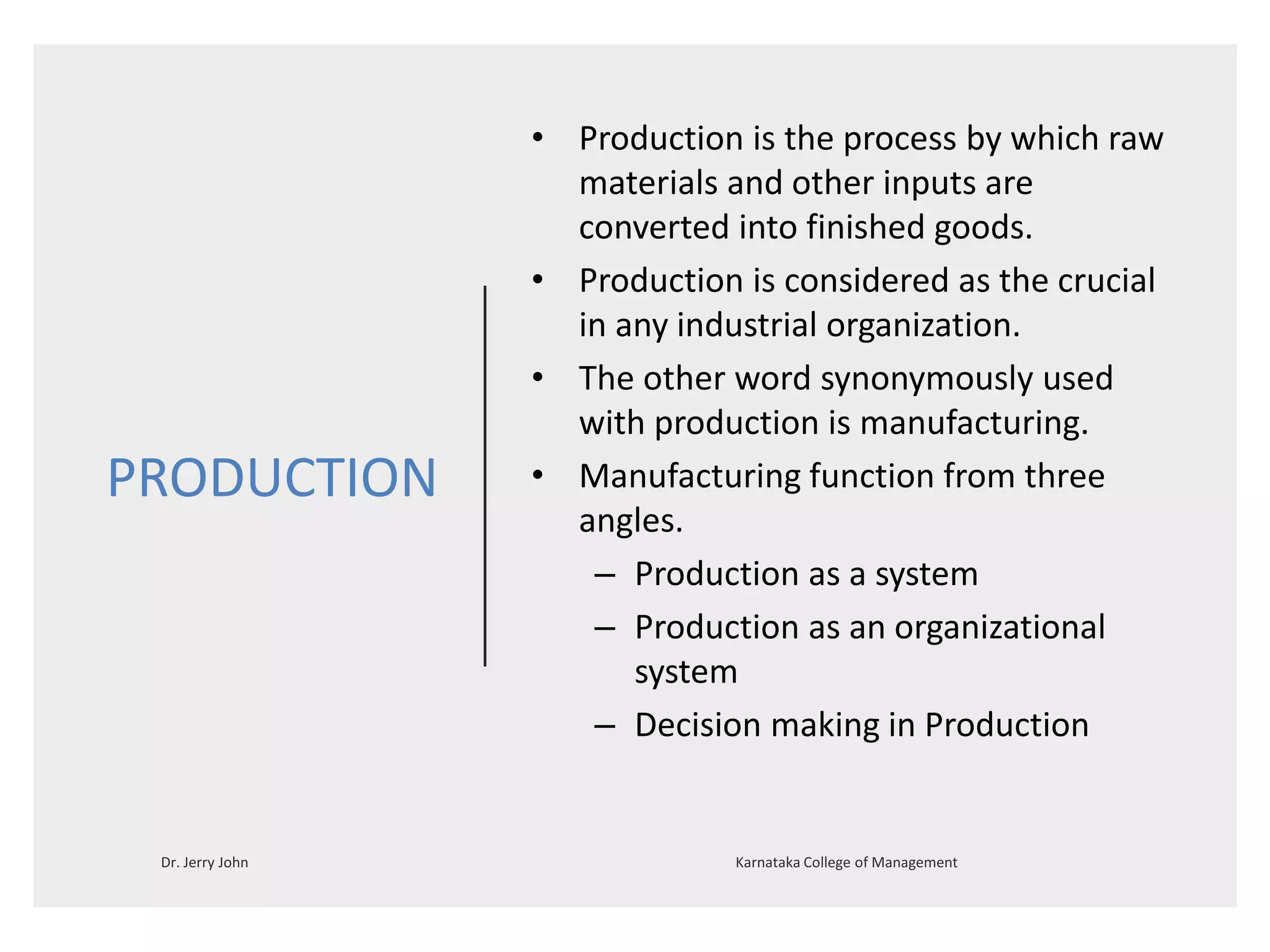 Introduction to Production and Operations Research | PPTX