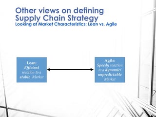 Supply Chain Strategy | PDF