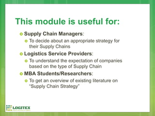 Supply chain Strategy Design | PPTX