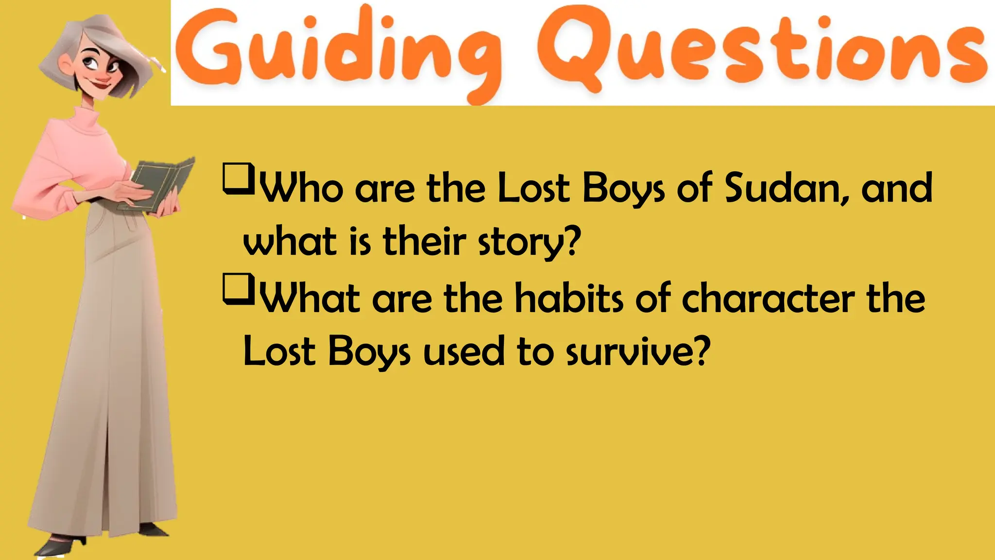 Long walk to water and salva and NYA story | PPT