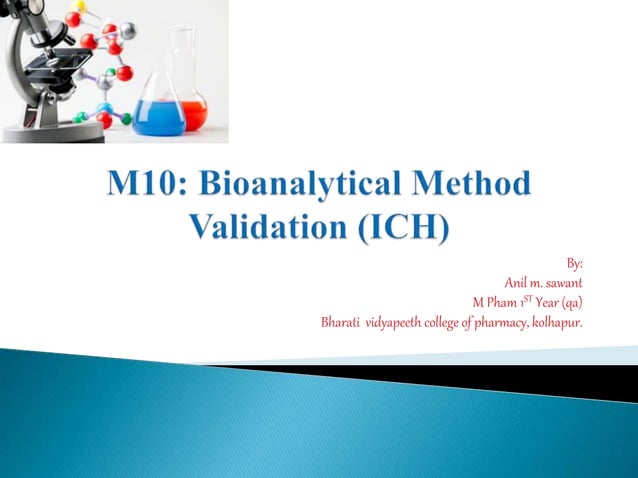 M10 bioanalytical method validation | PPTX