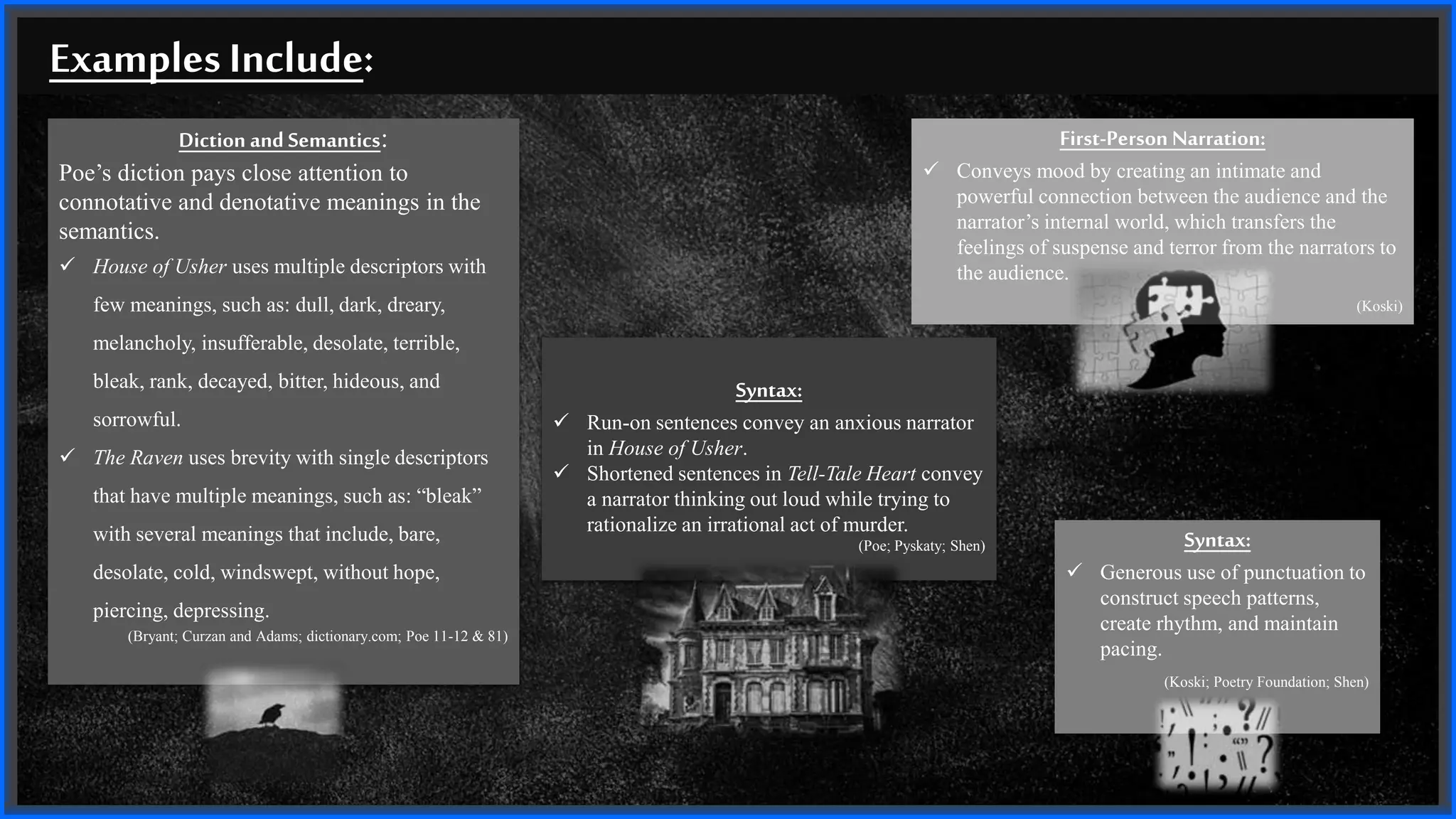 Linguistic Elements Found in Edgar Allan Poe's Unique Style | PPT