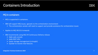 M10: How to implement mq in a containerized architecture ITC 2019 | PDF