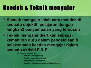 Kaedah & Teknik Mengajar | PPT